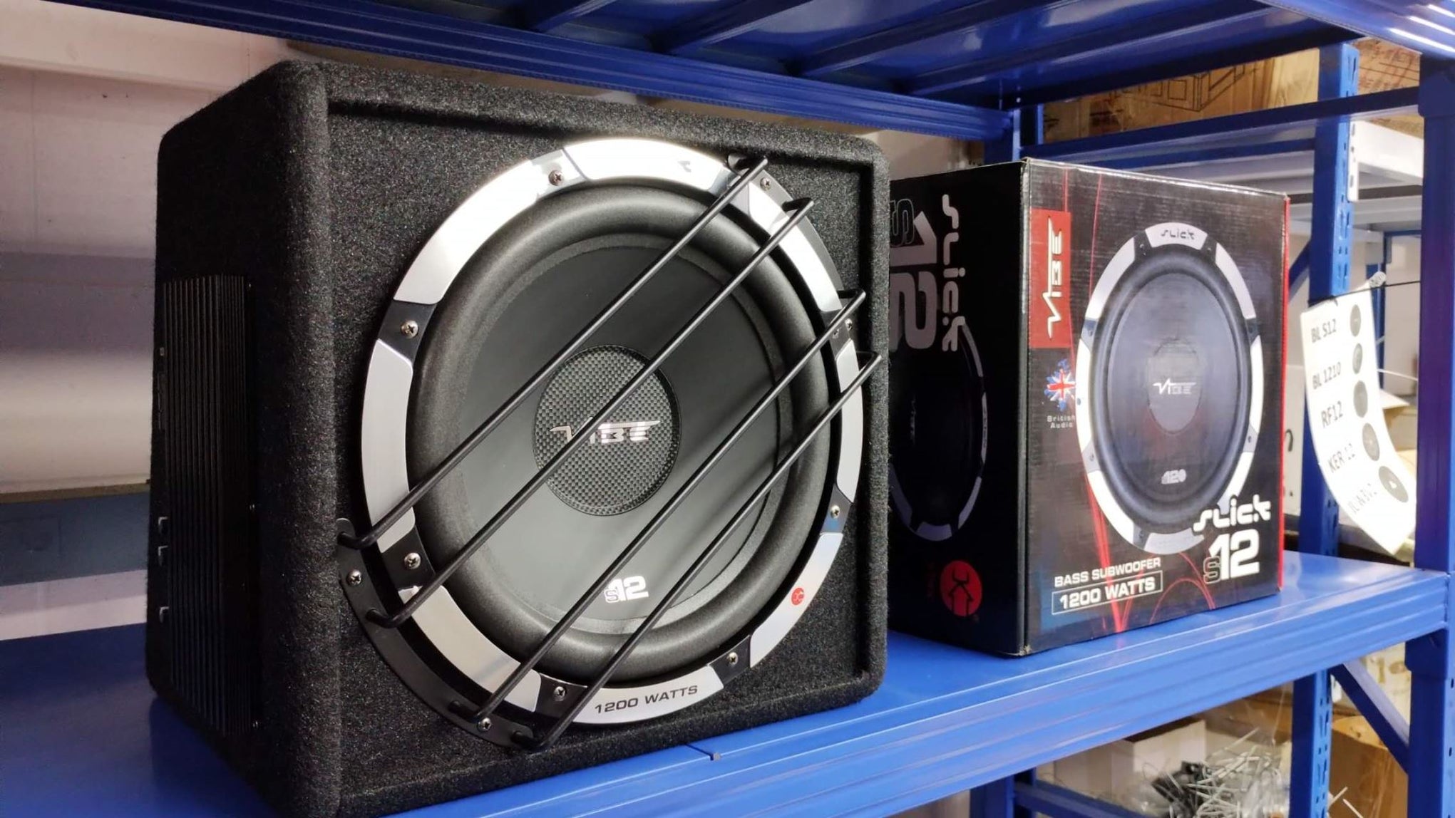 UK BRAND VIBE 12" SUBWOOFER + Performance box + 500W RMS Amplifier ...