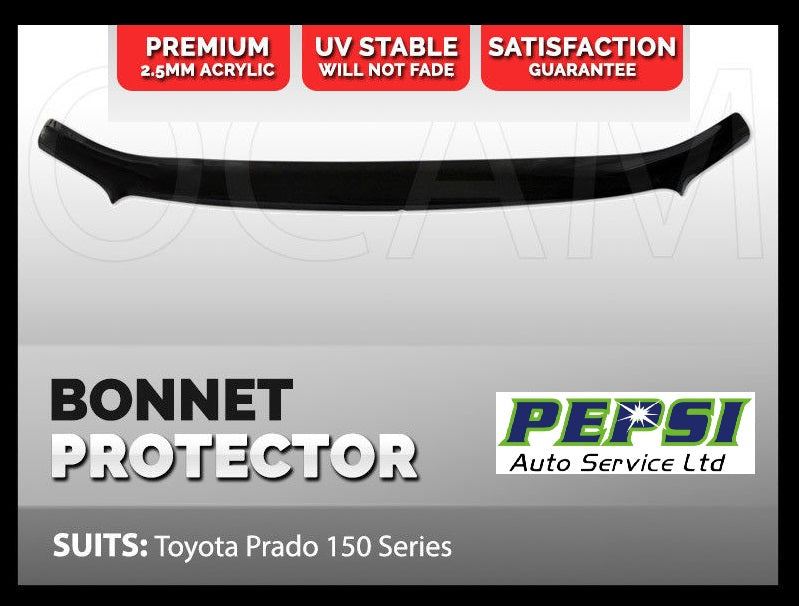 Bonnet Protector BUG GUARD WIND DEFLECTOR (Smoked) FOR Toyota Prado 15 ...