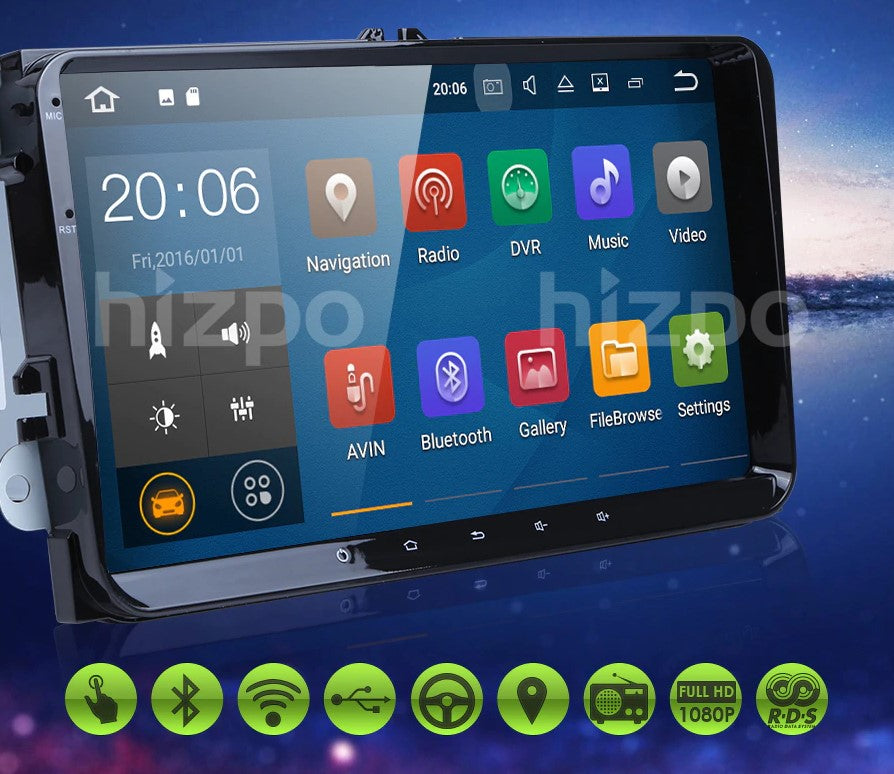 9 INCH ANDROID SYSTEM * VW GOLF PASSAT POLO TIGUAN * GPS Stereo Naviga ...
