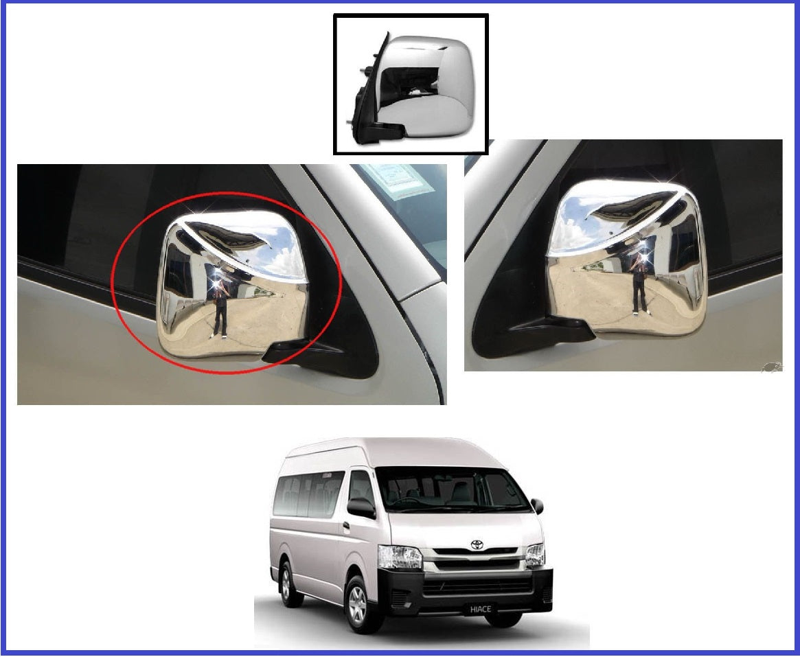 Chrome Wing Mirror Left + Right (pair) FOR Toyota Hiace Van 2005 - 201 ...