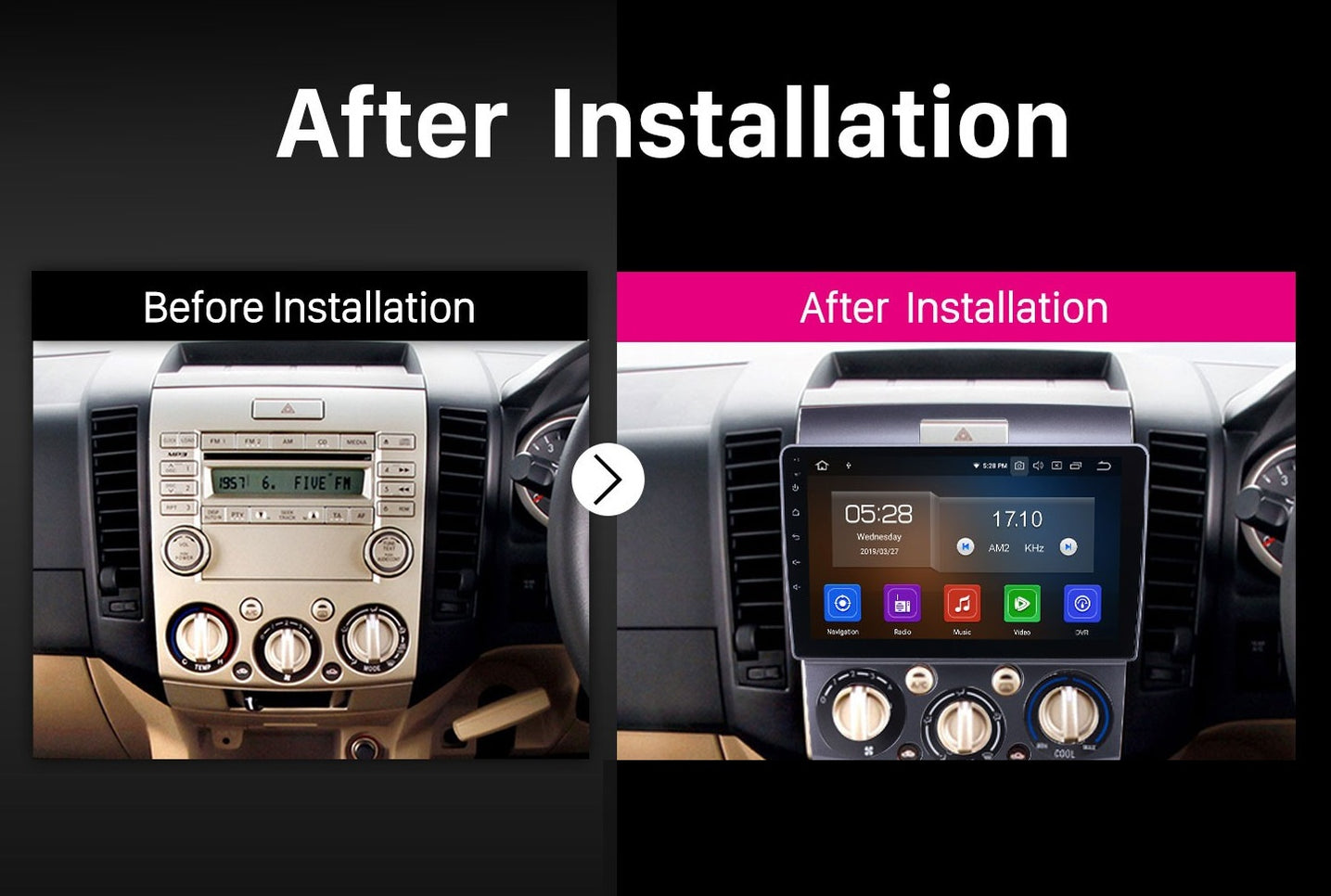 FORD RANGER 2006-2010 / BT-50 OEM 9 Inch GPS NAV ANDROID STEREO - BLUE ...